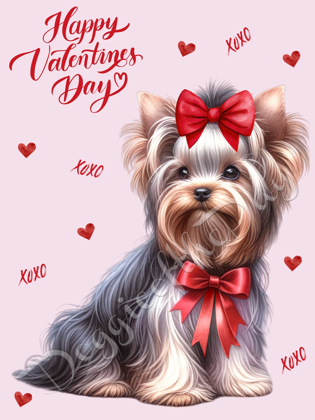 Valentines Day Card, Printable Digital Download Valentines Dog Card ...