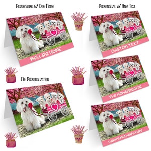 Maltese Dog Christmas Holiday Greeting Cards Note Cards Invitation ...