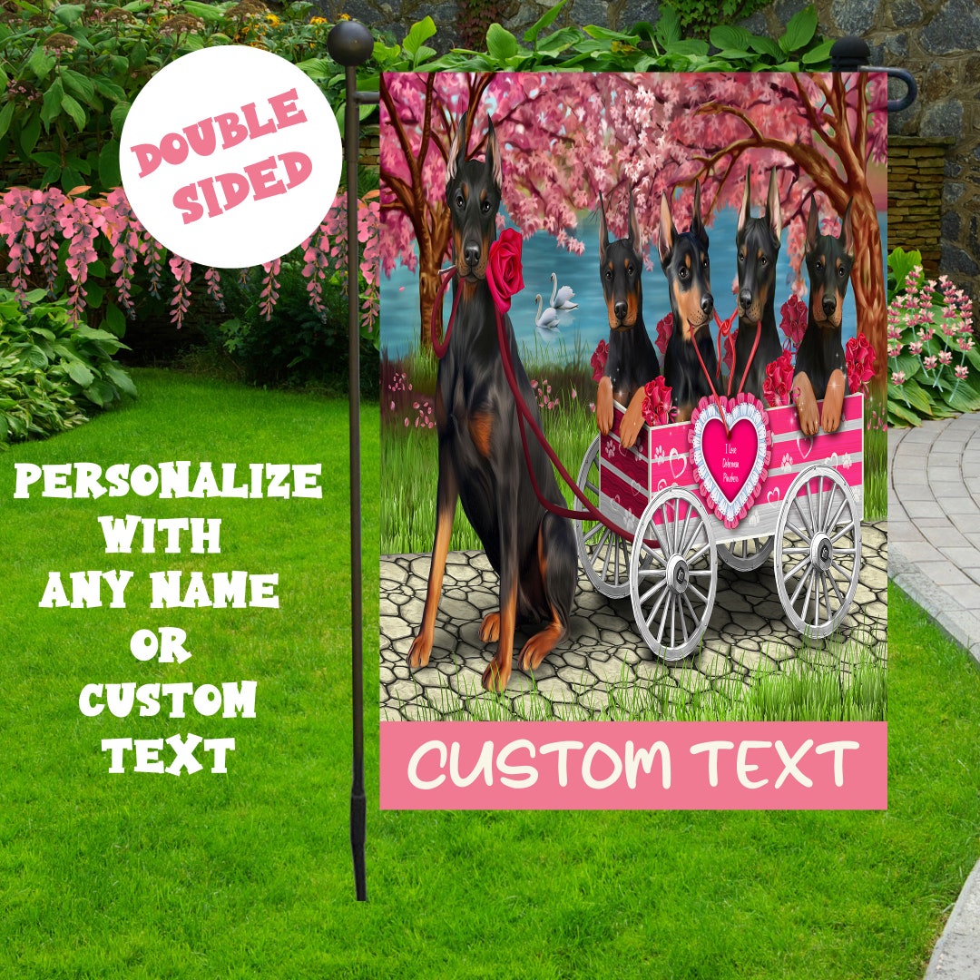 Doberman Pinscher Dog Garden Flags Double Sided Yard Spring - Etsy
