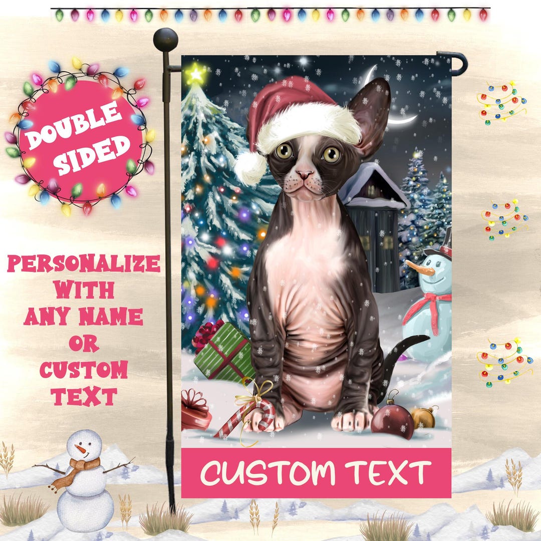 Sphynx Cat Personalized Yard Flag Decoration Gifts for Cat Moms ...