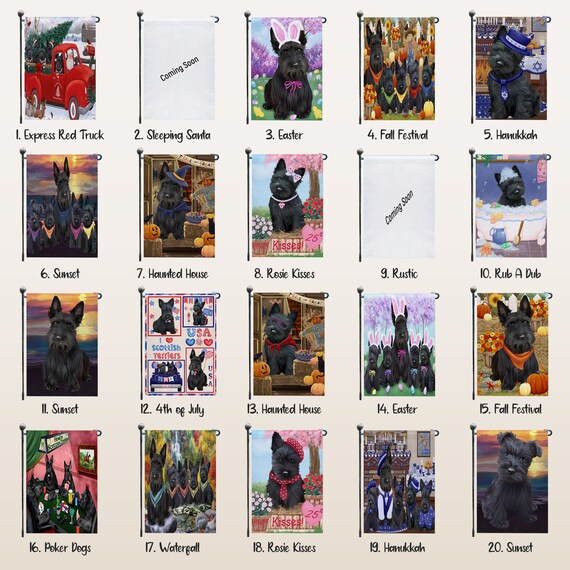 Scottish Terrier Dog Garden Flags Double Sided Yard Spring - Etsy