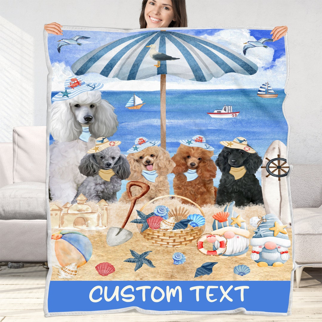 Poodle Dog Blankets and Throws Bed Fleece Woven or Sherpa Soft Cozy ...