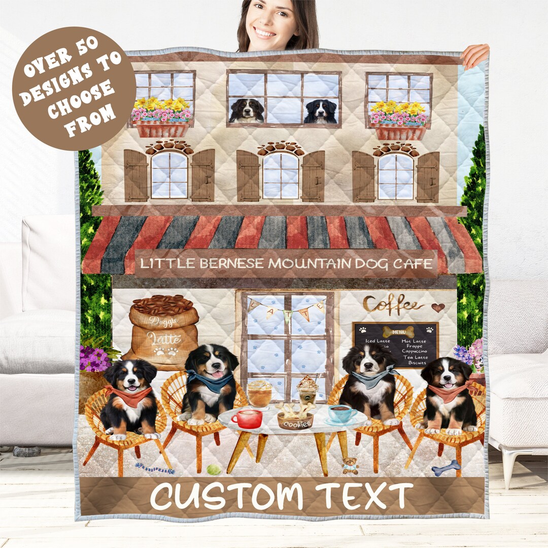 Bernese Mountain Dog Quilt Bed Coverlet Bedspread Soft Lightweight ...