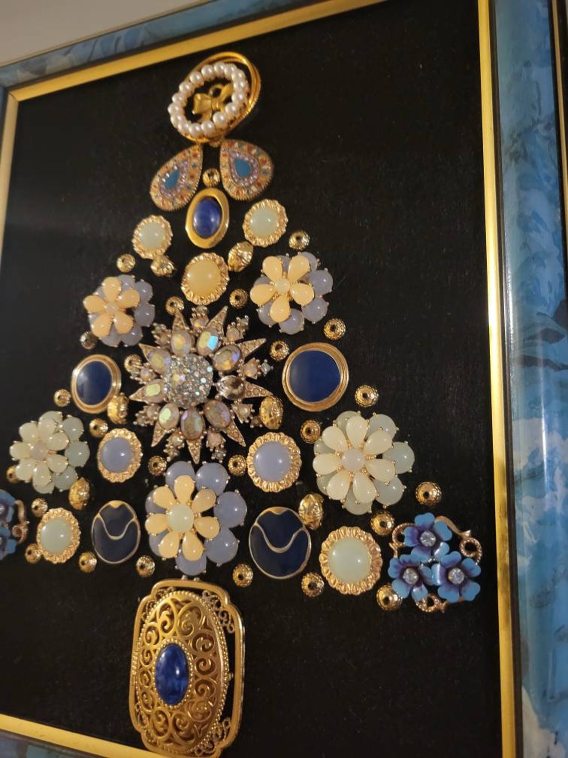 Blue and Gold Christmas Tree - Etsy