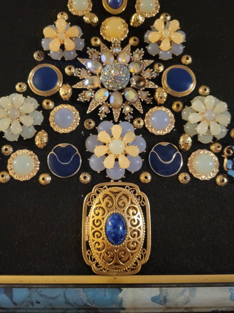 Blue and Gold Christmas Tree - Etsy