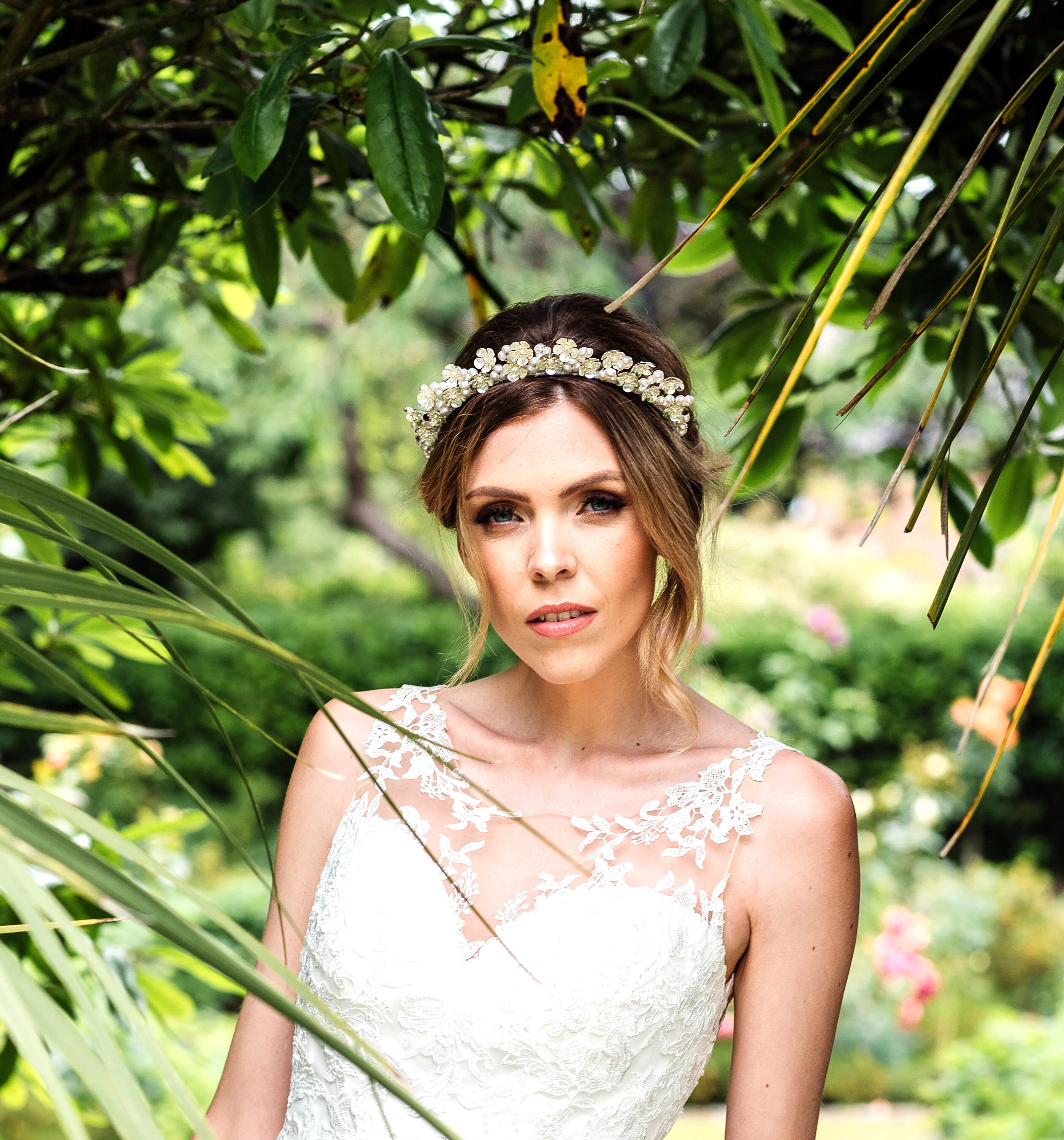 Romantic Floral Bridal Crown, Boho Wedding Tiara, Rustic Flower ...