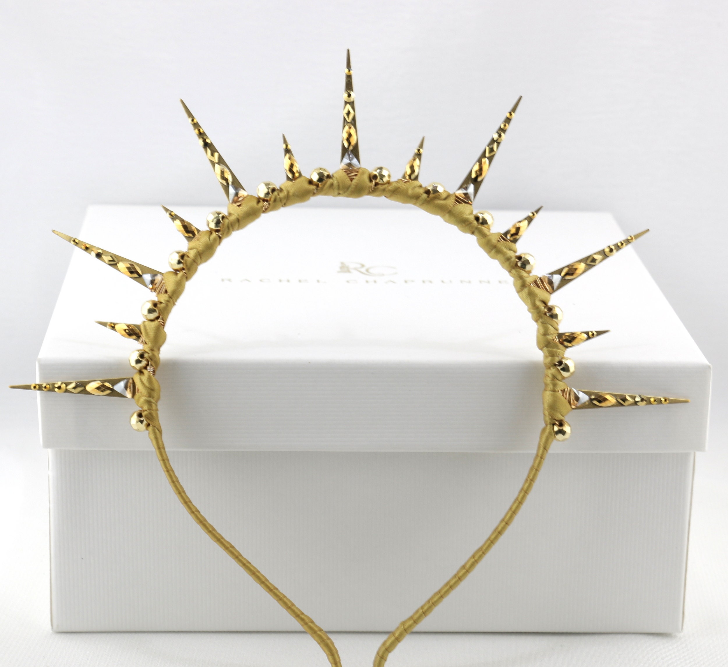 Spiked Headpiece Gold Spike Crown Punk Wedding Spike Halo | Etsy