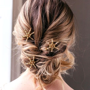 Celestial Wedding Hair Pins, Gold Wedding Hair Pins, Moon Wedding Hair ...