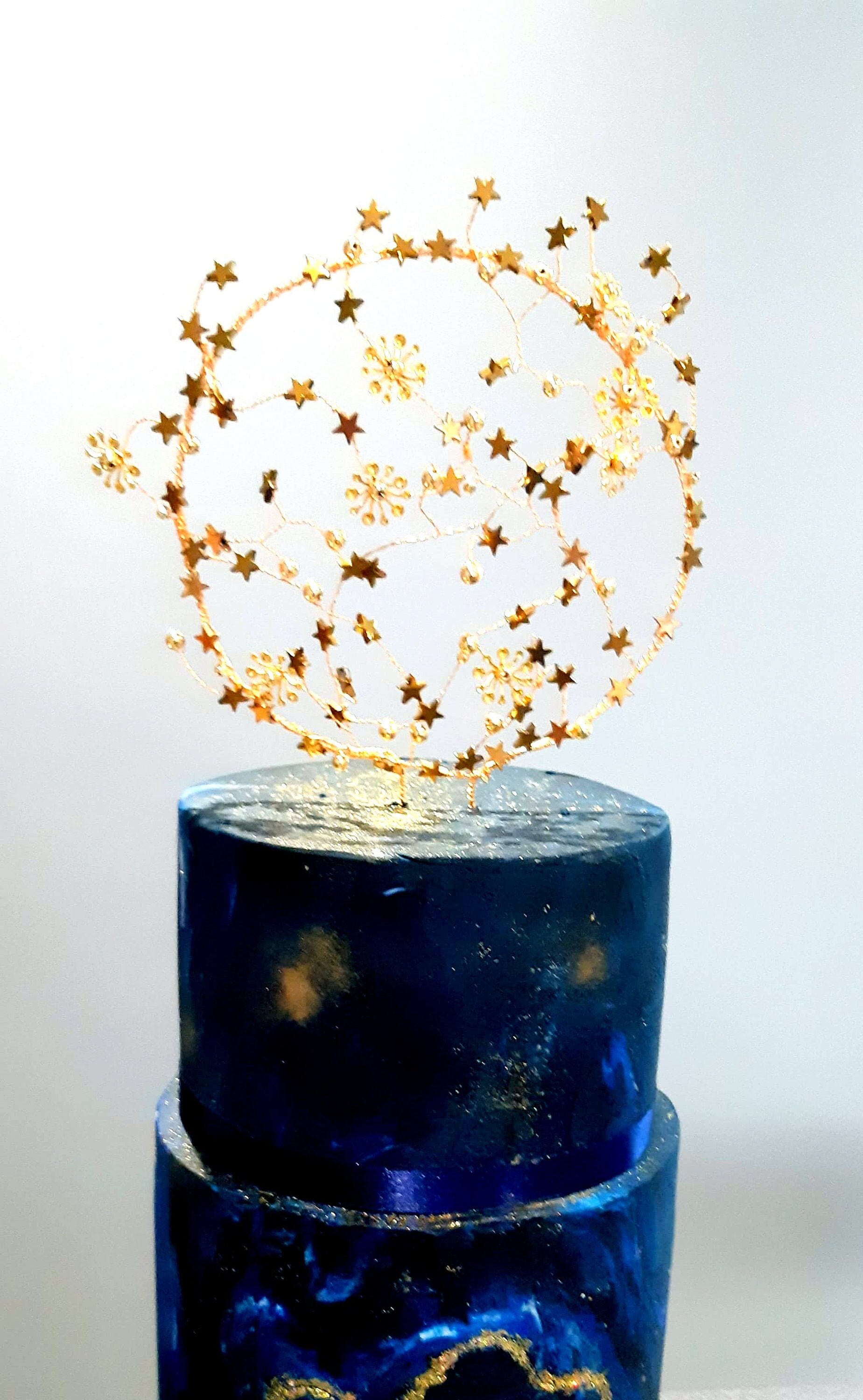 Wedding cake topper Celestial wedding Star cake topper Gold | Etsy
