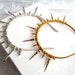 Spiked Headpiece, Gold Spike Crown, Punk Wedding, Spike Halo, Goth ...