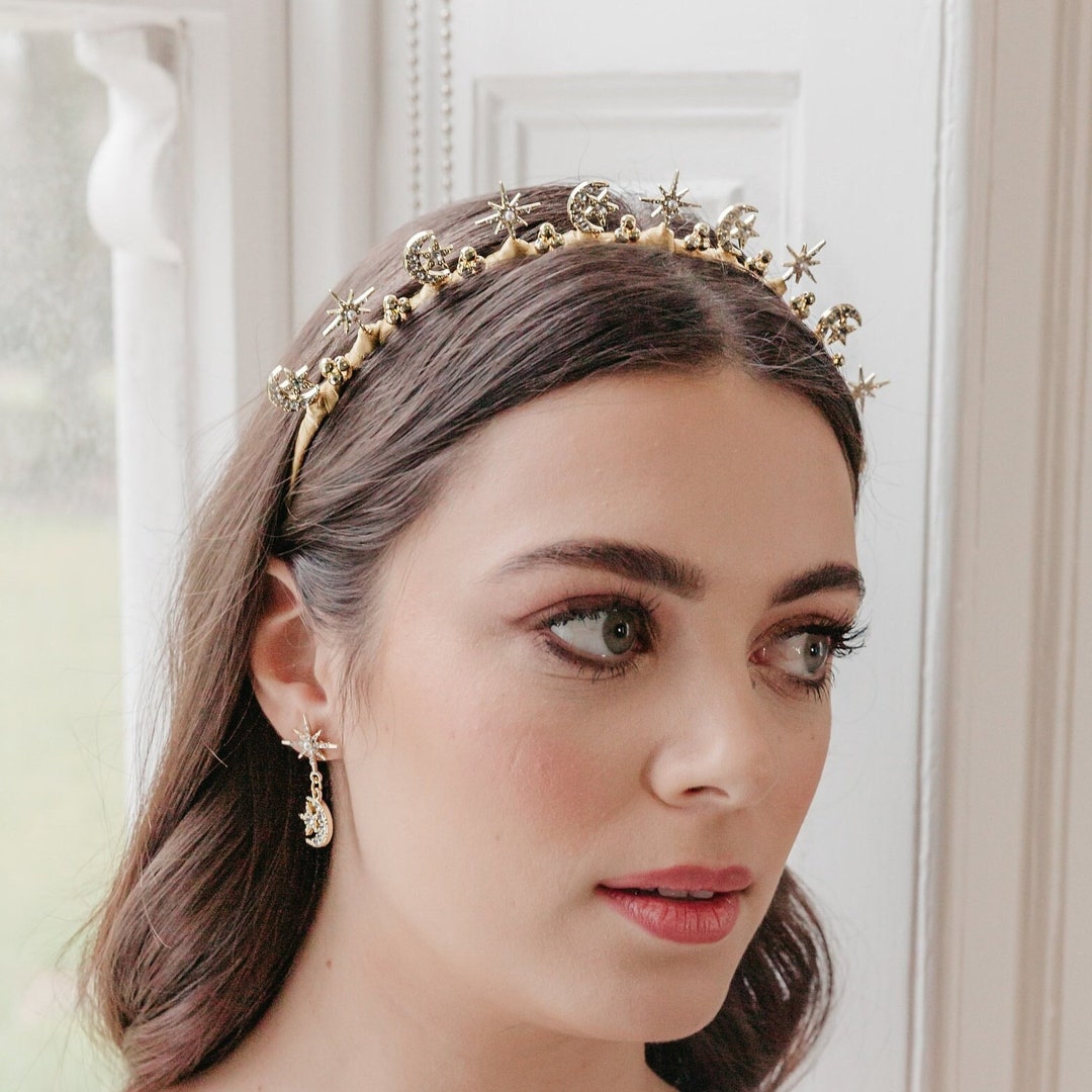 Beautiful Celestial Wedding Headpiece, Star Wedding Crown, Moon ...