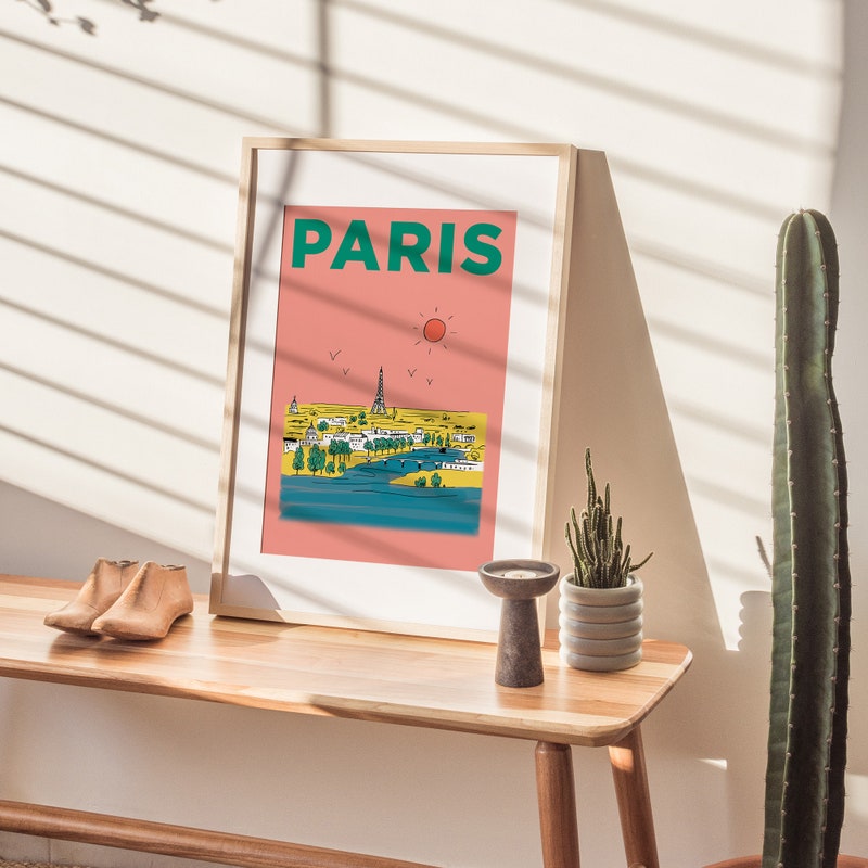 Paris Travel Poster - Etsy