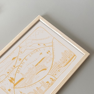 Personalised Travel Adventures Map Print, Custom Memories Illustration ...