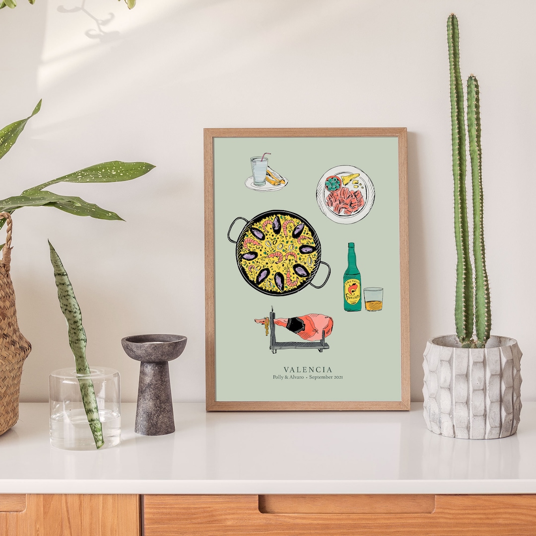 Personalised Favourite Foods Illustration A3 | Personalised Food Print ...