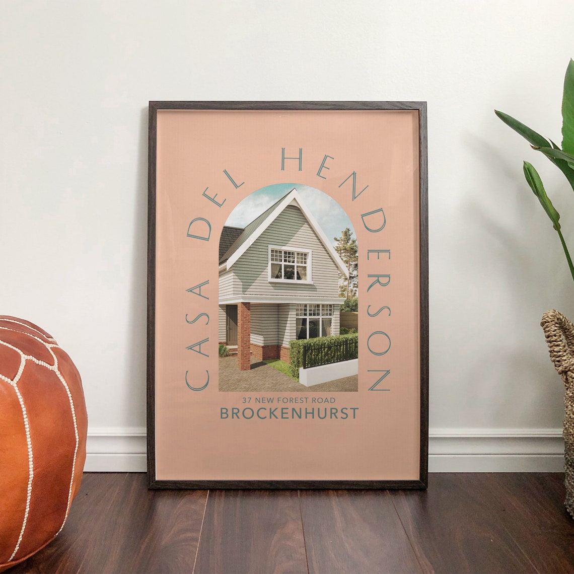 Personalised House Portrait Print Retro Style Photo Print - Etsy UK