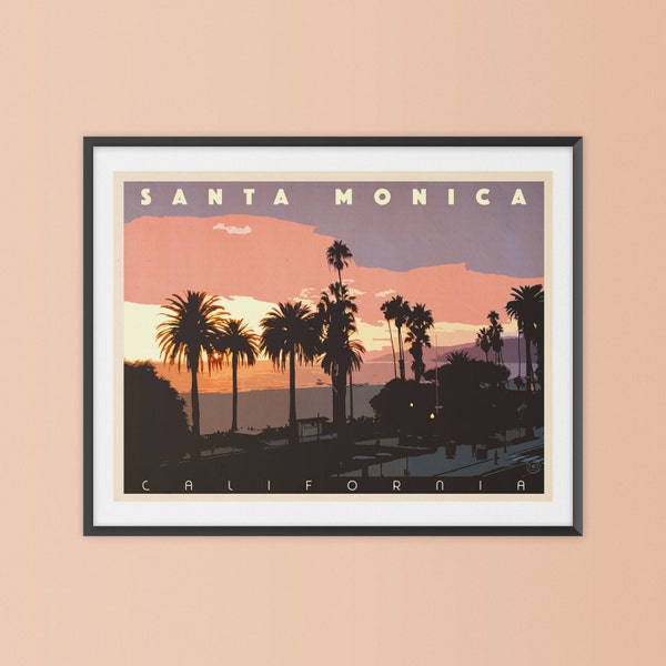 Santa Monica Poster - Etsy