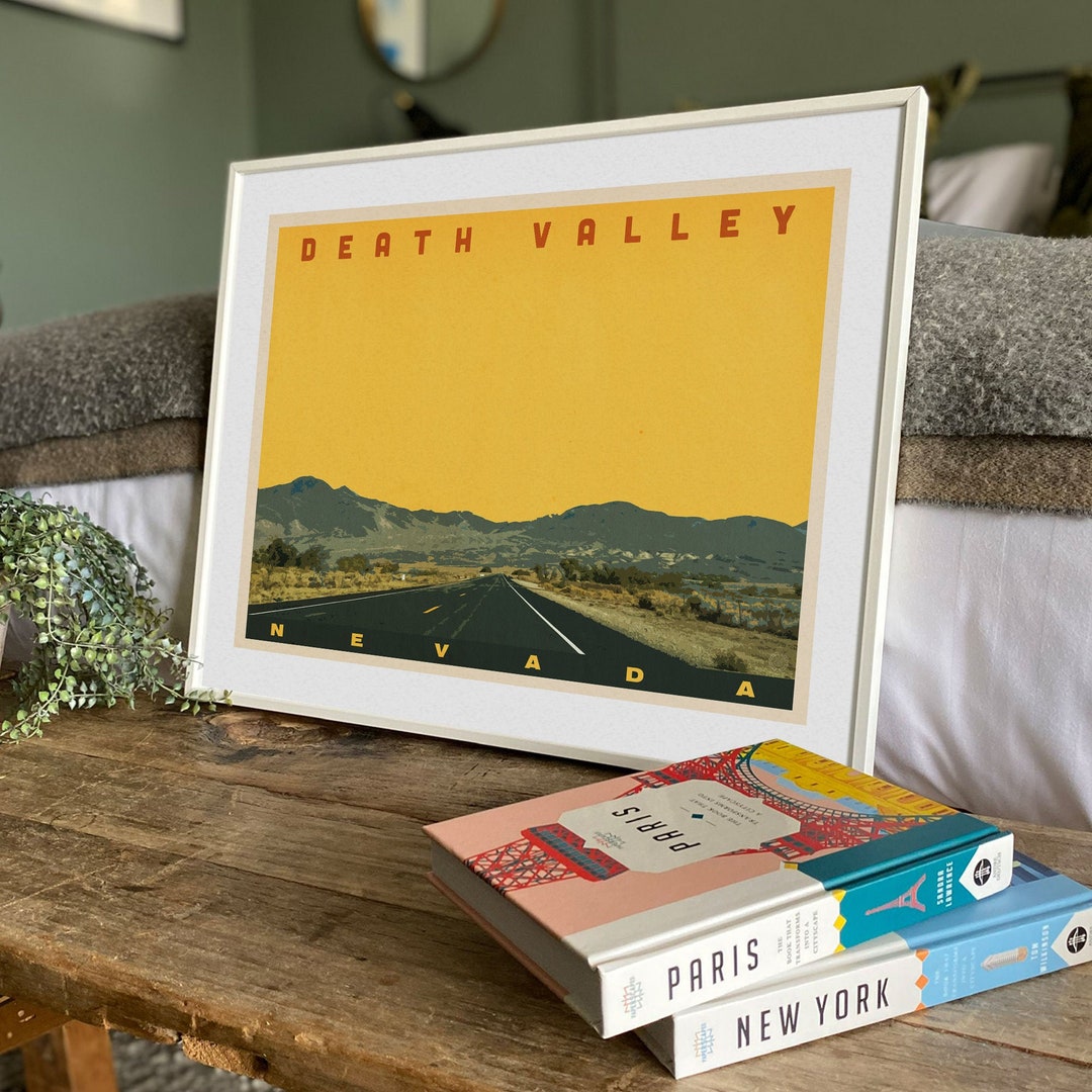 Death Valley Travel Poster | Death Valley National Park Print | US Road ...