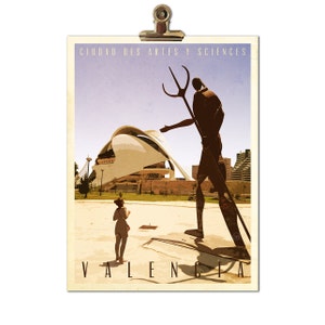 Valencia Travel Print | Spain Travel Poster | Vintage Spain Tourism ...