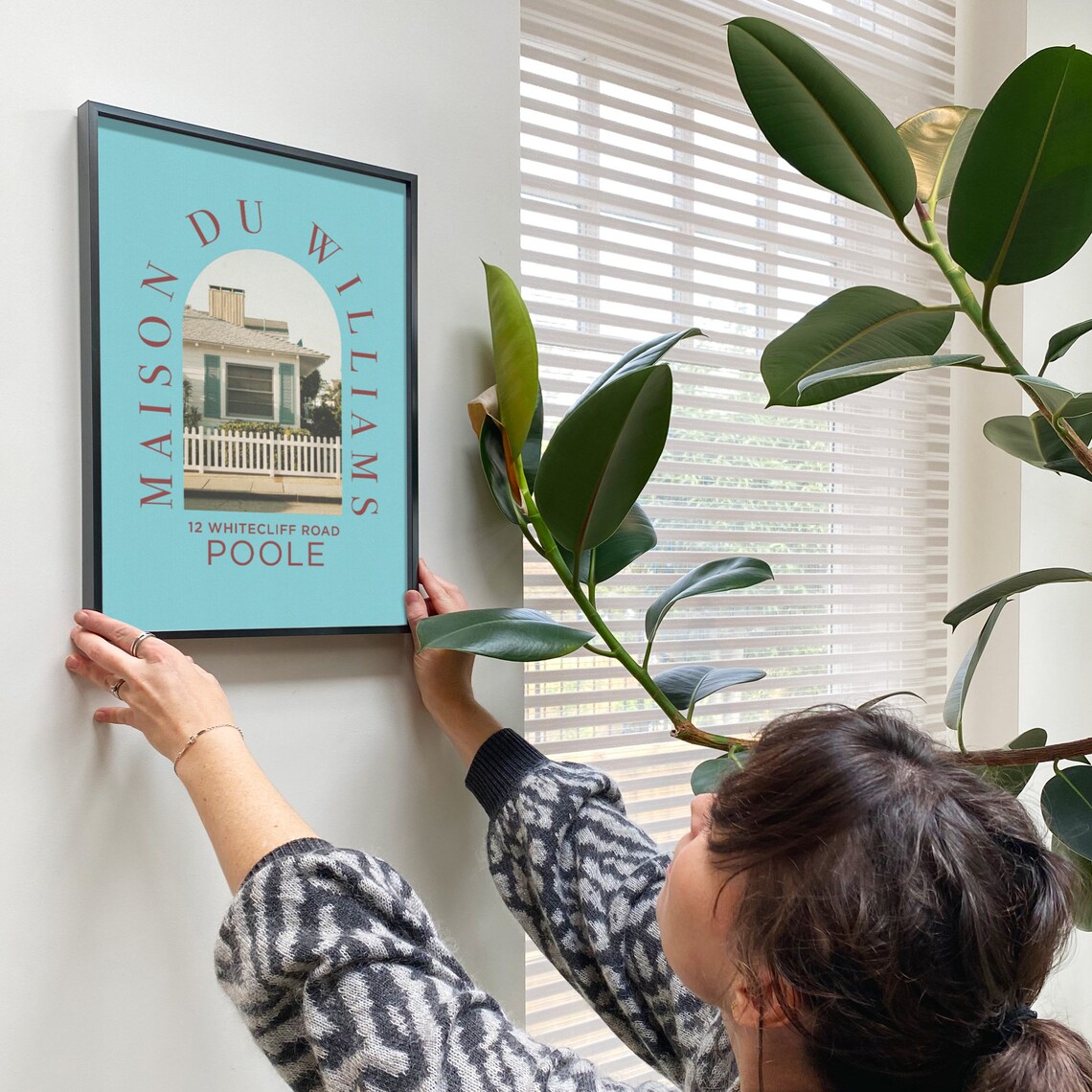 Personalised House Portrait Print | Retro Style Photo Print ...