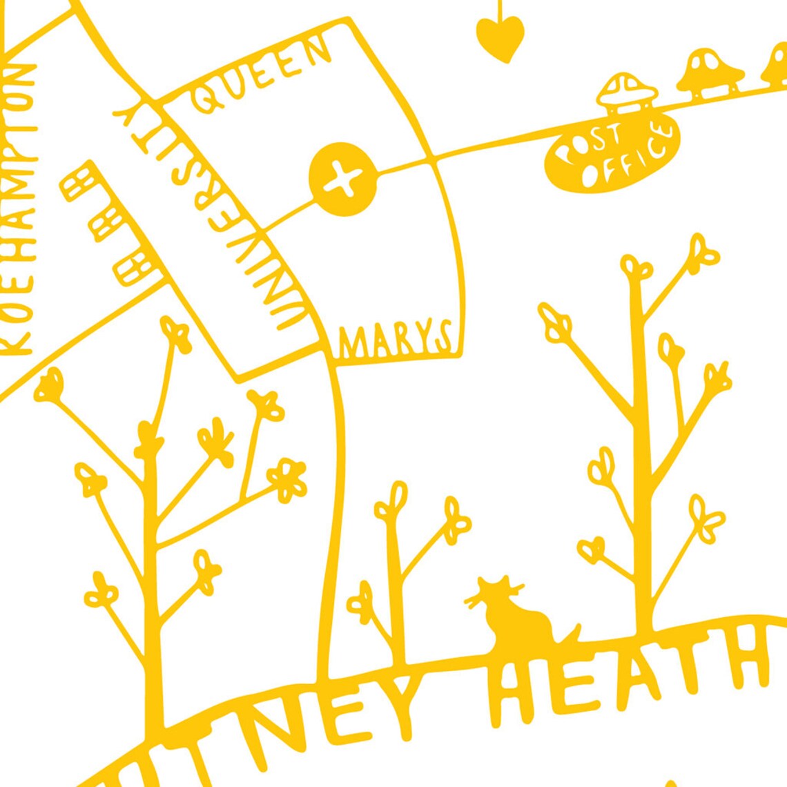 Putney Map Illustration | London Hand Drawn Map Illustration | Putney ...