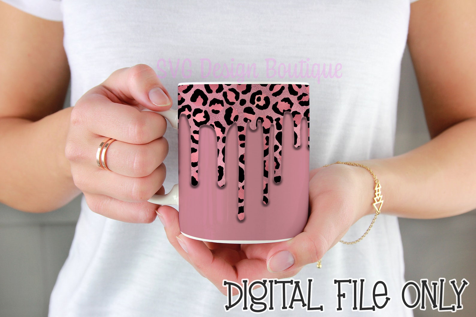 Pink Leopard Print Drip Mug Design Animal Print Coffee Mug - Etsy