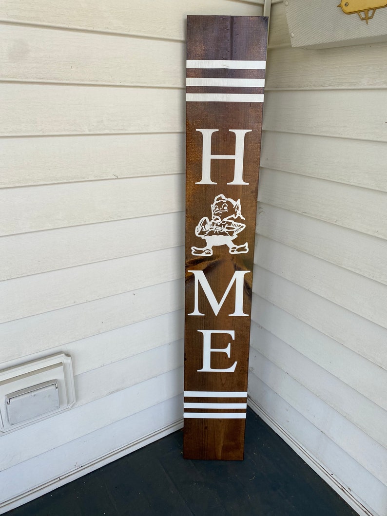 Cleveland Browns Welcome Sign, Cleveland Browns Porch Sign - Etsy