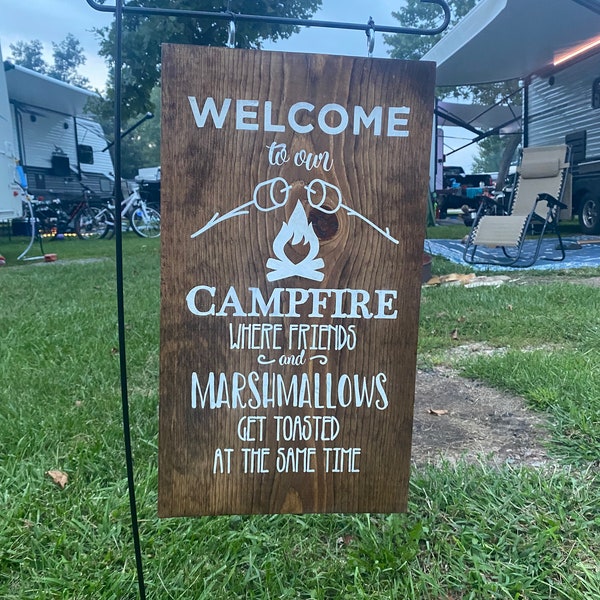 Welcome to Our Campfire Sign - Etsy