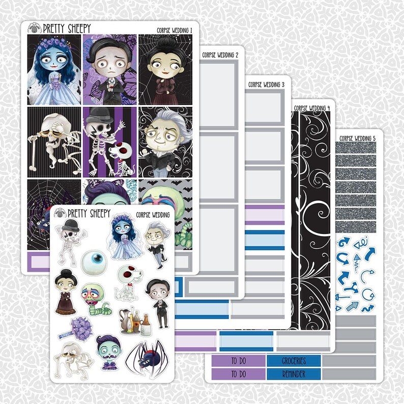 Corpse Wedding Printable Planner Stickers PNG Digital Download Stickers ...