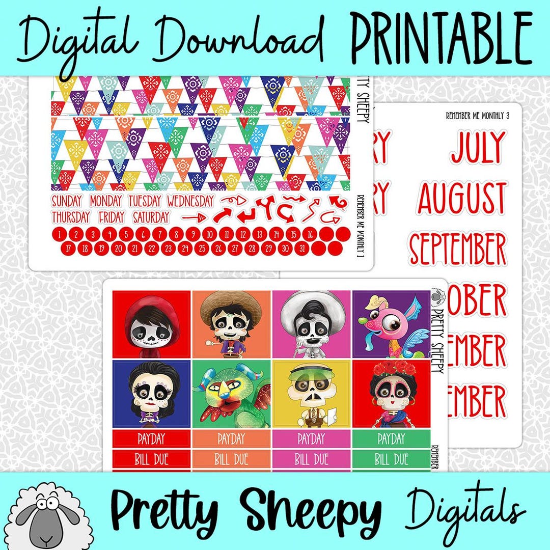 Remember Me Printable Planner Stickers PNG Digital Download Stickers ...