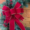 Royal Blue Tree Topper Bow 14" Wide INDOOR OUTDOOR Blue Christmas ...