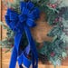 Royal Blue Tree Topper Bow 14" Wide INDOOR OUTDOOR Blue Christmas ...