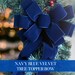 Royal Blue Tree Topper Bow 14" Wide INDOOR OUTDOOR Blue Christmas ...