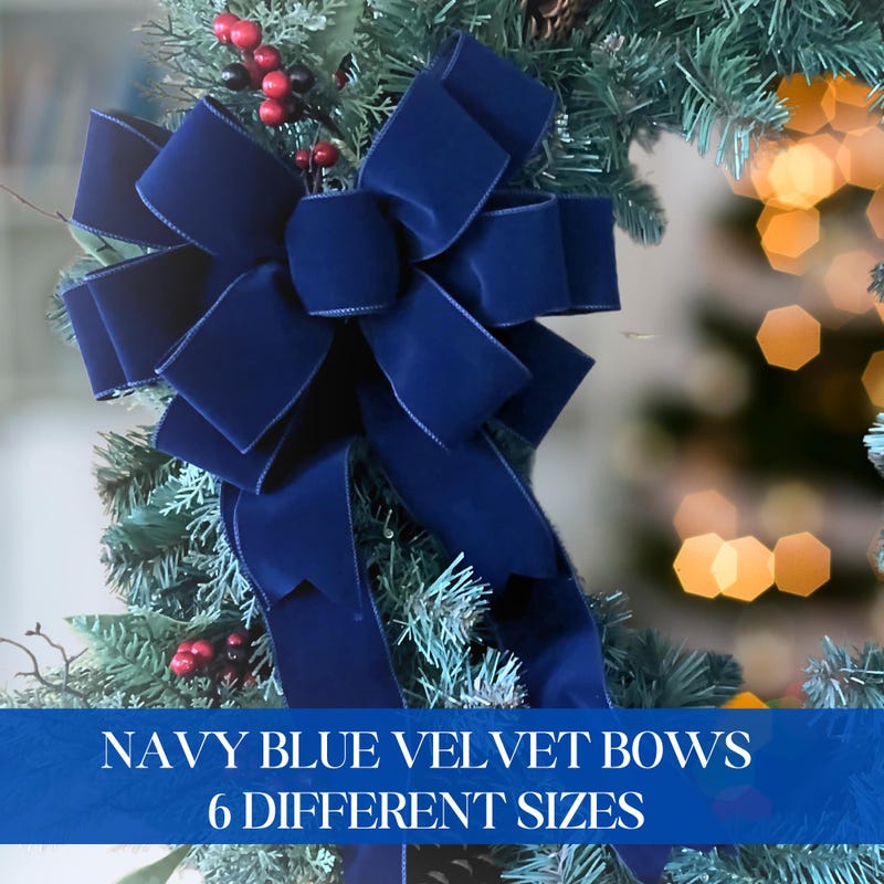 Large Outdoor Blue Bows - Etsy