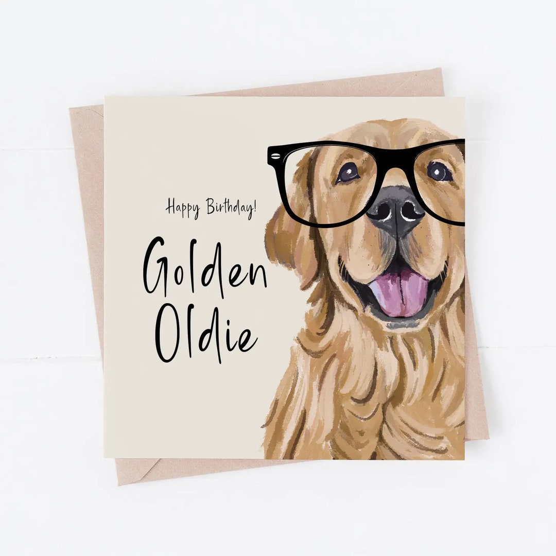 Dog Birthday Card, Golden Retriever Card, Dog Birthday Card, From the ...