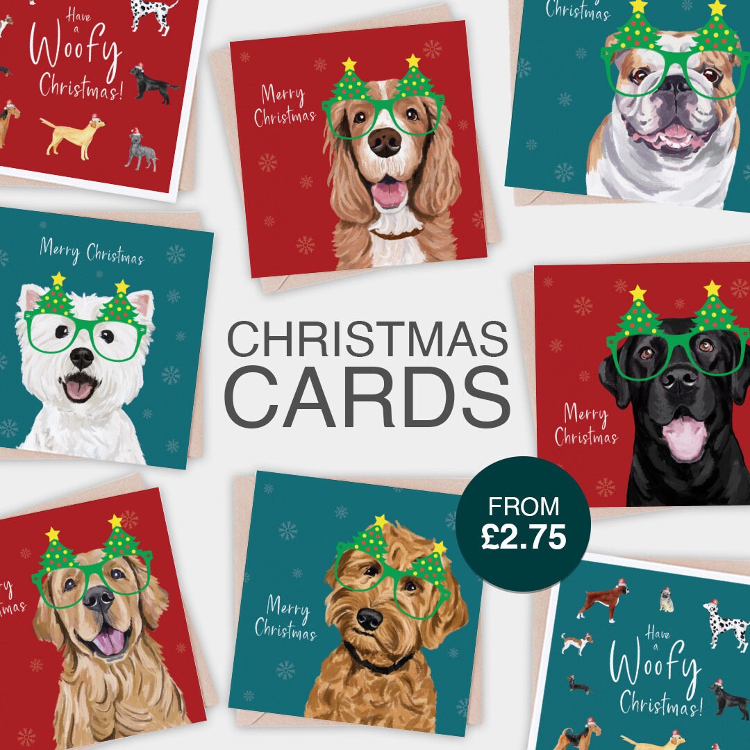 Dog Christmas Cards: Fun Breed Designs - Etsy