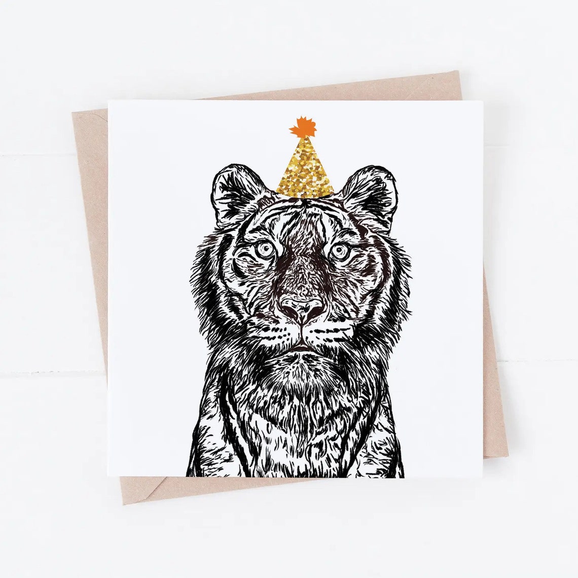 Tiger Birthday Card: Celebration Card - Etsy