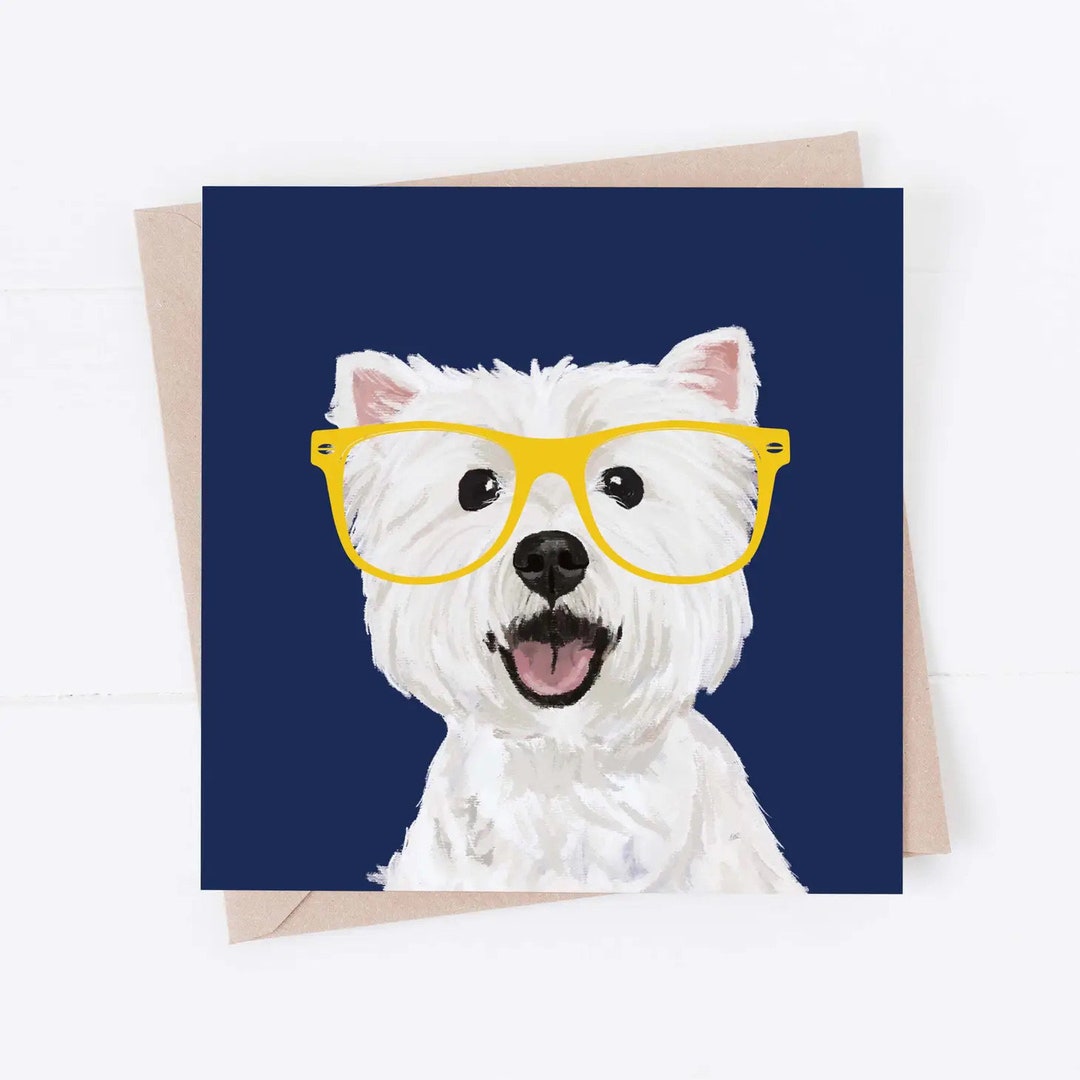 Westie Dog Card, Fun Westie Card, Westie Card, Westie Terrier, From the ...