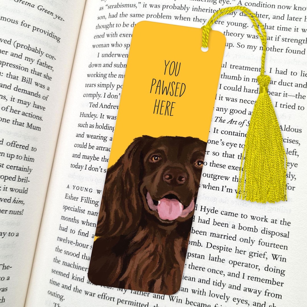 Cocker Spaniel Bookmark, Dog Bookmark, Bookmark, Dog Gift, Cocker ...