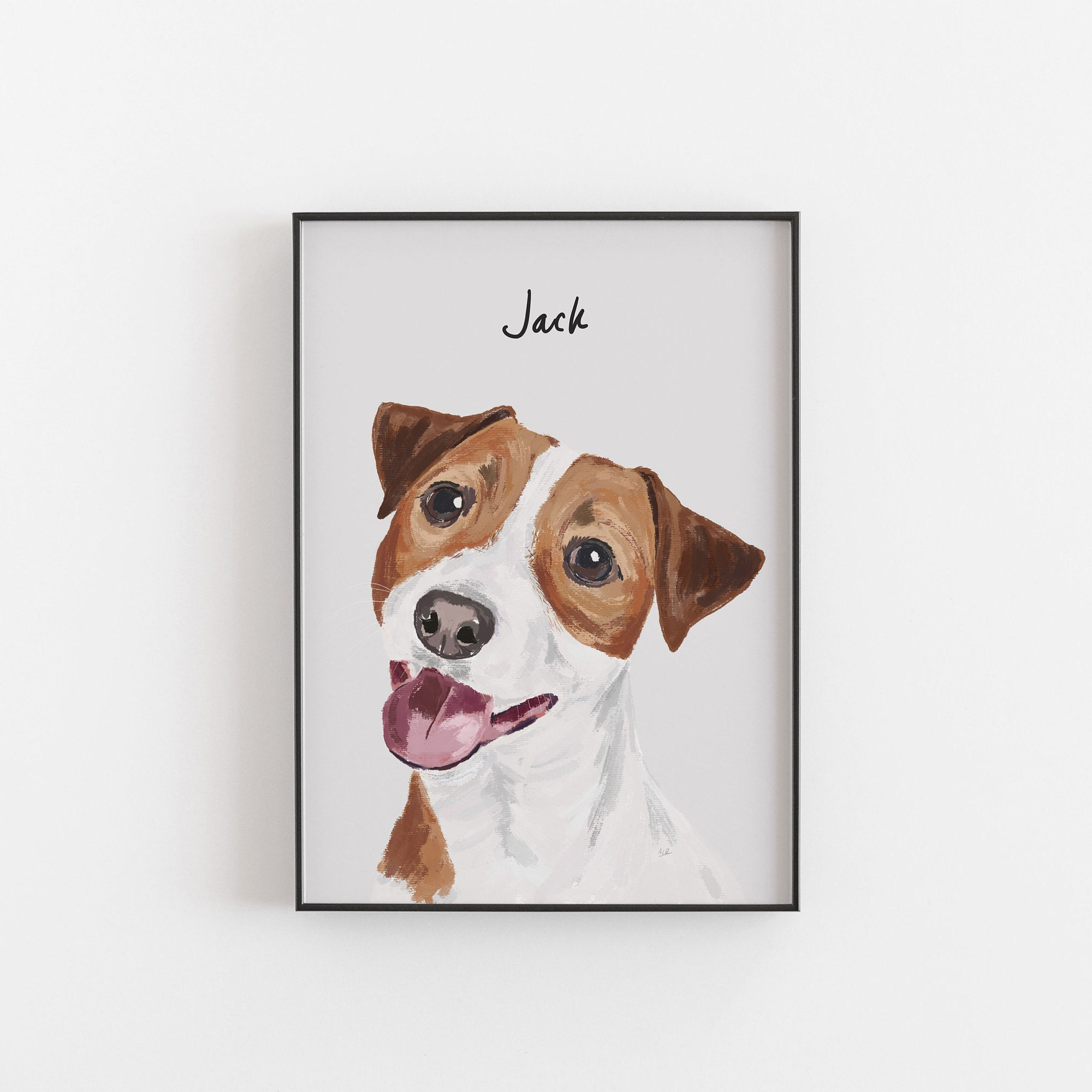 Jack Russell Terrier Print, Dog Art With Glasses - Etsy UK