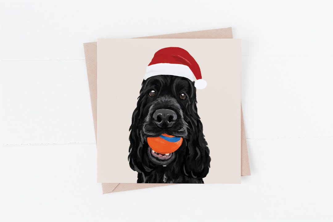 Dog Christmas Card, Cocker Spaniel Card, Cocker Spaniel Christmas Card ...