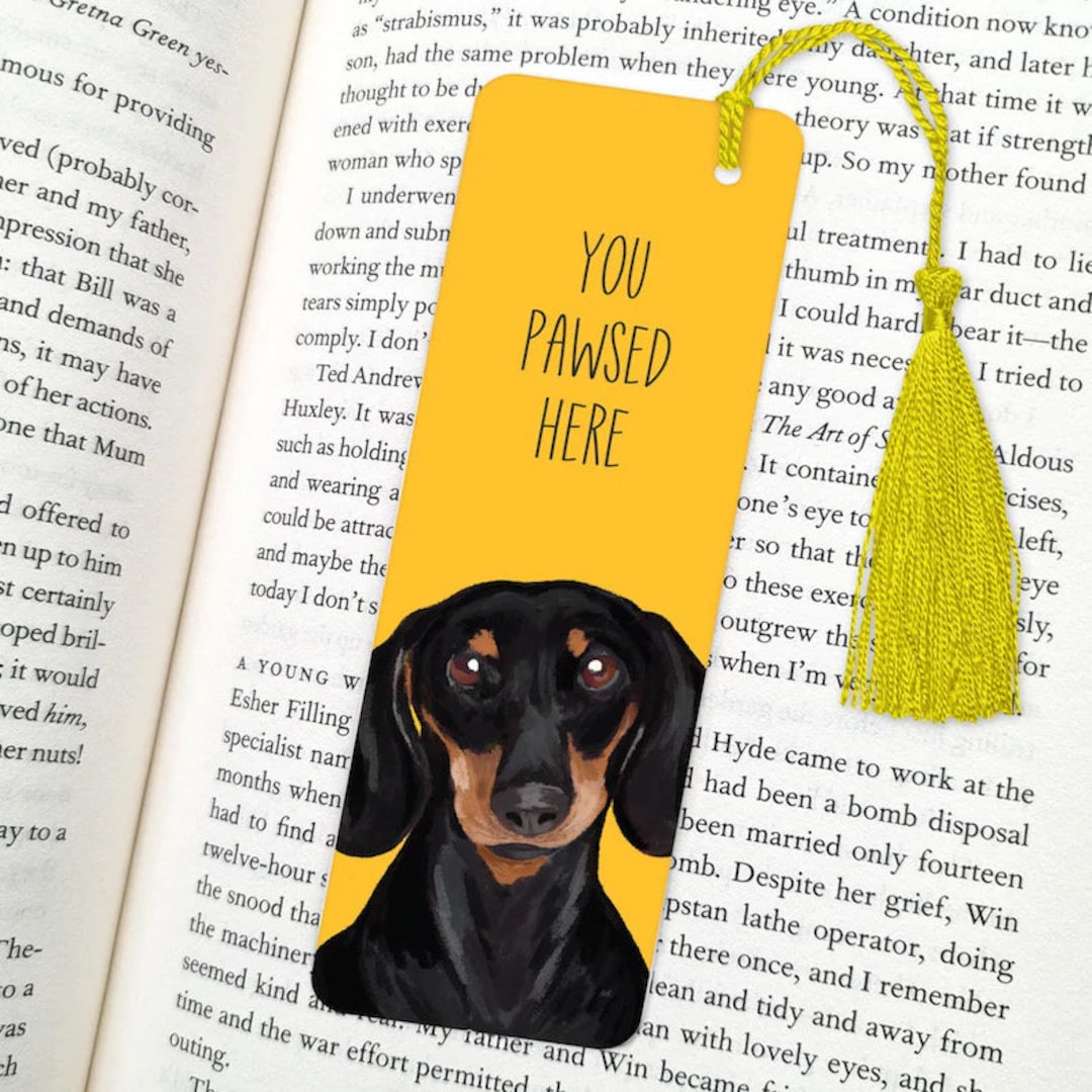 Dachshund Dog Bookmark: Sausage Dog Bookmark - Etsy