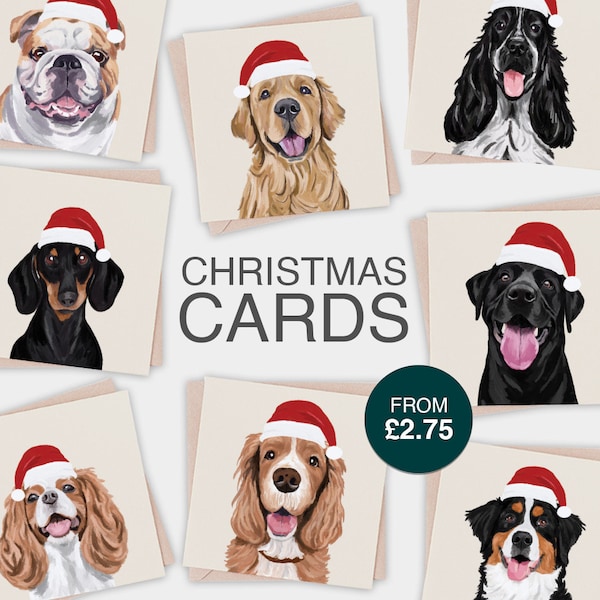 Dog Christmas Cards - Etsy