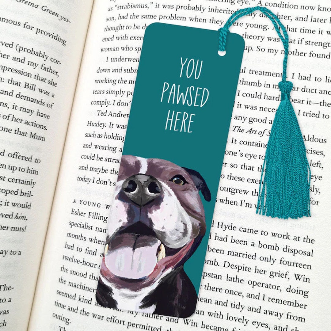 Staffy Dog Bookmark, Dog Bookmark, Bookmark, Staffordshire Bull Terrier ...