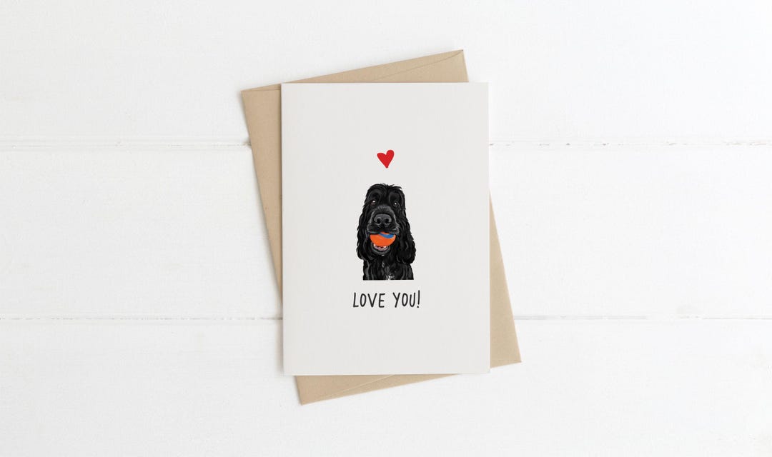 Cocker Spaniel 'love You' Anniversary Card: From the Dog - Etsy Australia