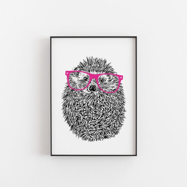Hedgehog Poster - Etsy