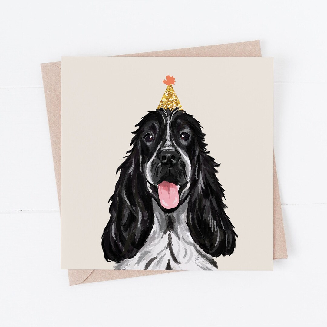Dog Birthday Card, Cocker Spaniel Card, Cocker Spaniel Birthday Card ...