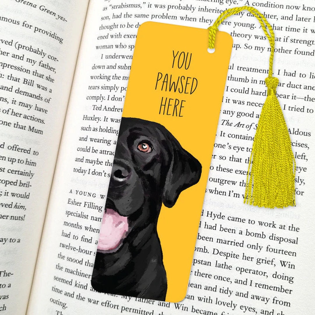 Labrador Bookmark, Dog Bookmark, Bookmark, Dog Gift, Labrador Gift, Fun ...
