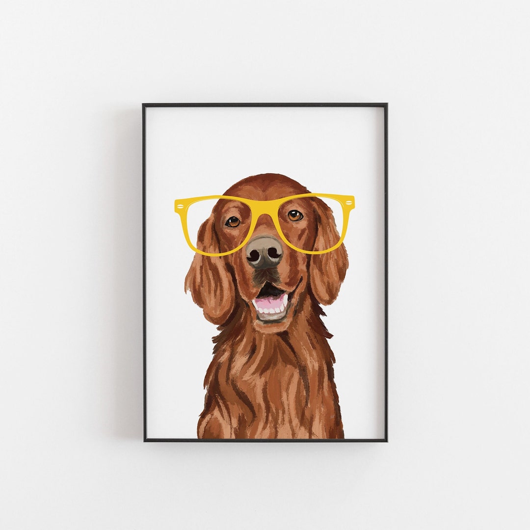 Personalized Irish Setter Print, Dog Lover Gift, Red Setter - Etsy