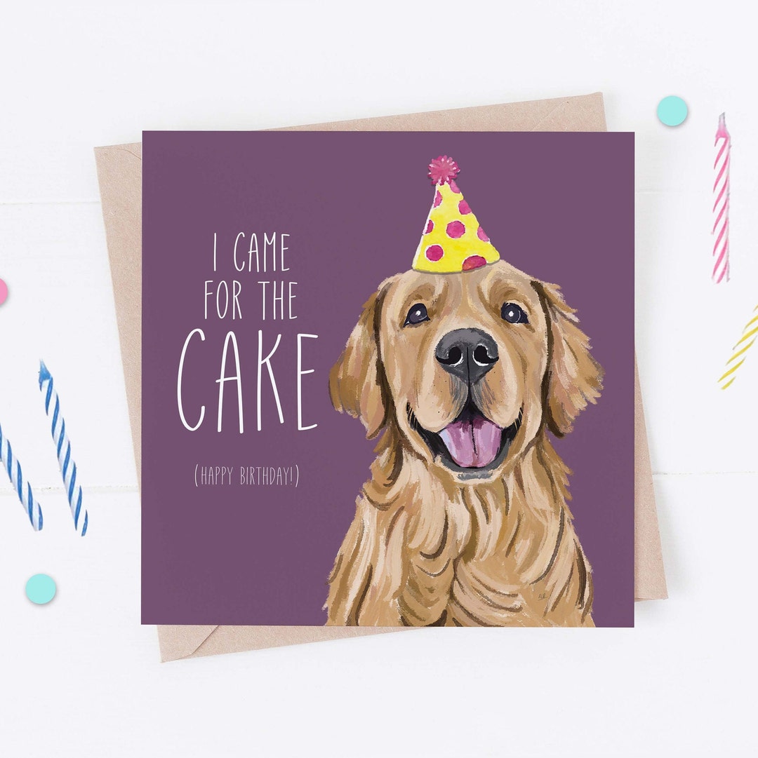 Dog Birthday Card, Golden Retriever Card, Dog Birthday Card, From the ...