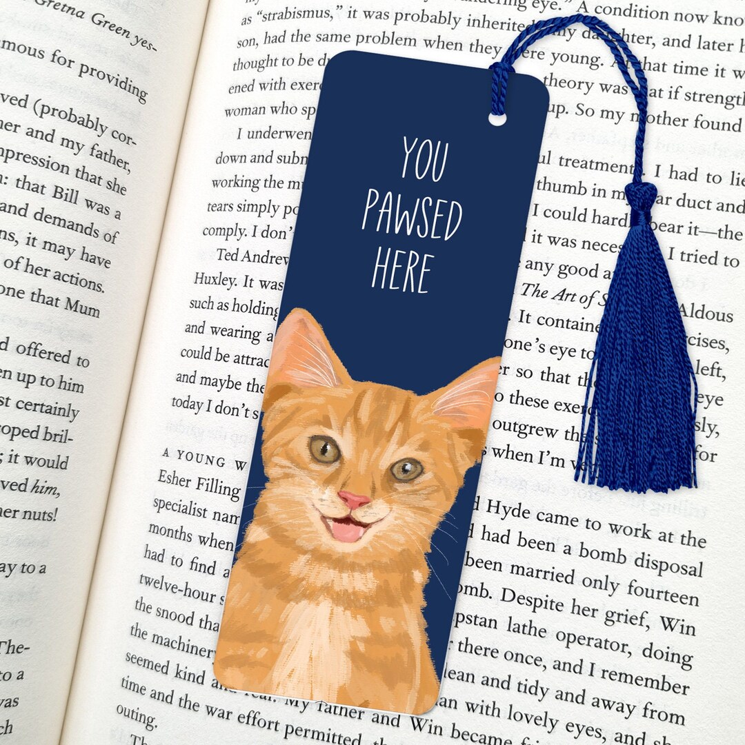 Cat Bookmark, Ginger Cat Bookmark, Bookmark, Cat Gift, Ginger Cat Gift ...